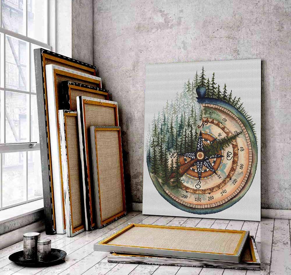 Canada. Compass. Cross-stitch Design in PDF Format, Series by ...