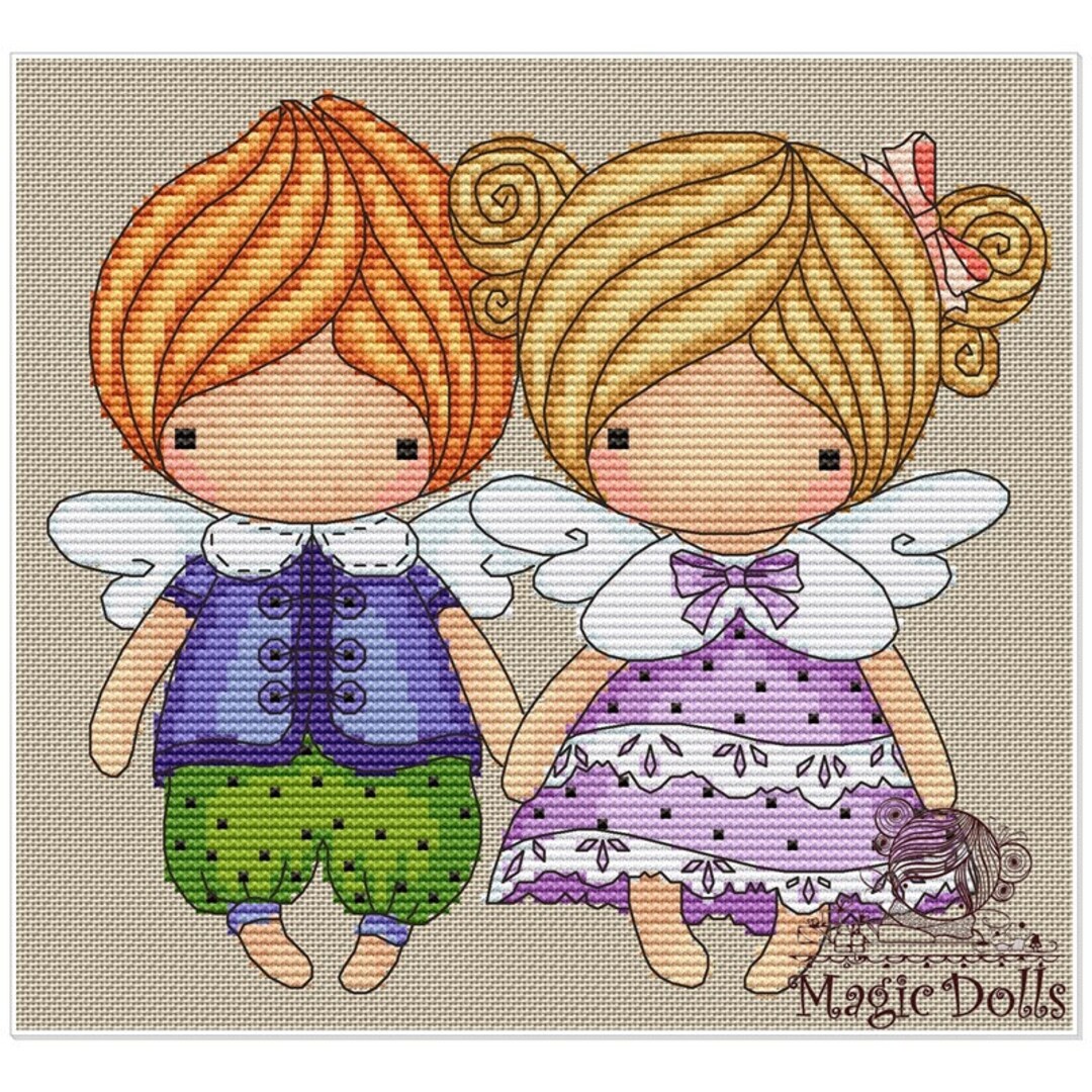 Dolls Candy Angels Series Magic__dolls. DMC Cross Stitch - Etsy
