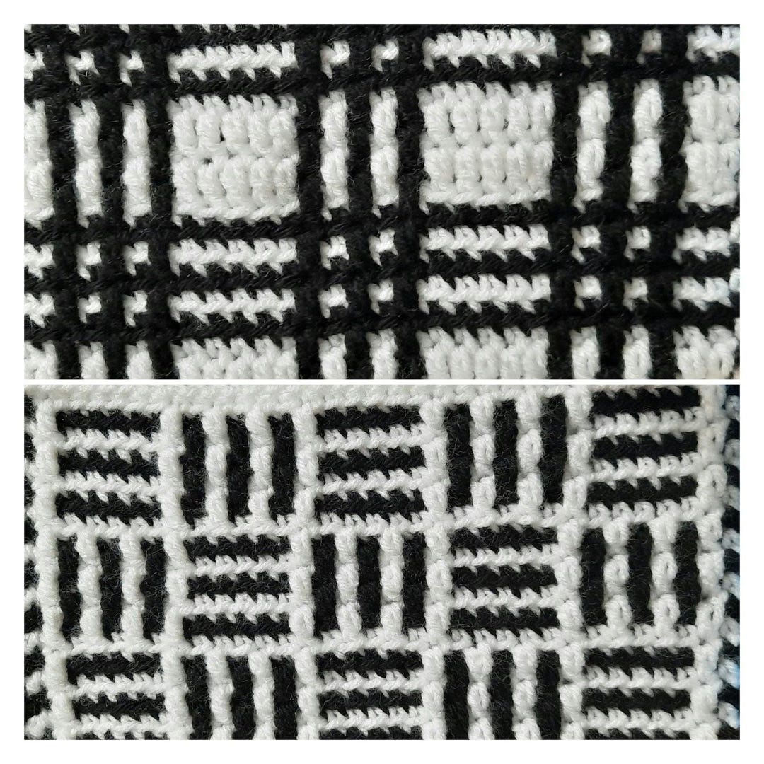 Mosaic Crochet Bundle Pattern, Mosaic Crochet Stripe Check Pattern ...