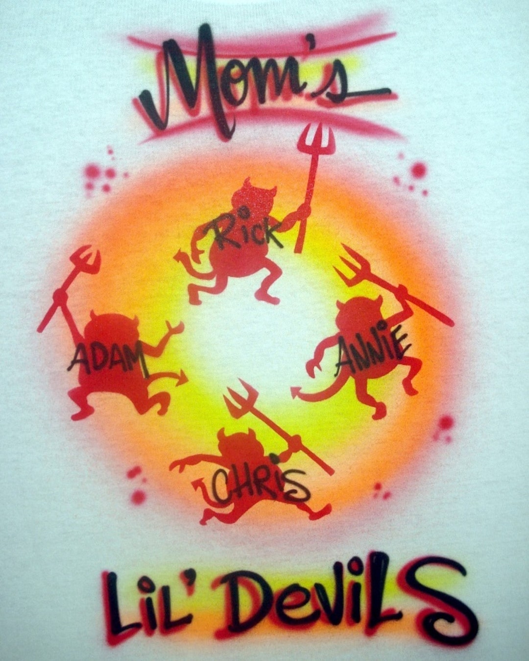 Airbrushed Lil' Devils Mom Dad Grandma Grandpa Family - Etsy