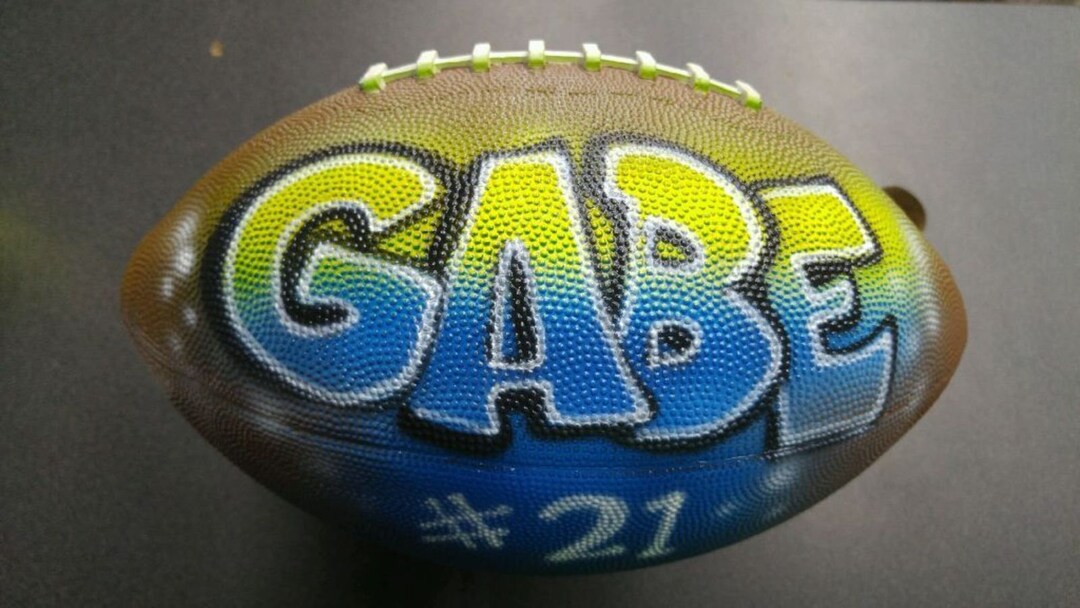 Custom Airbrushed Personalized Regulation Size FOOTBALL With - Etsy