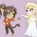 Chibi Catradora Wish Sticker - Catra and Adora Dancing at Princess Prom ...