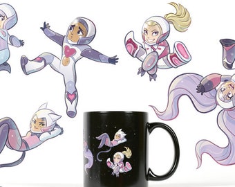 She-ra Space Squad Magnet Featuring Chibi Adora Catra Bow | Etsy