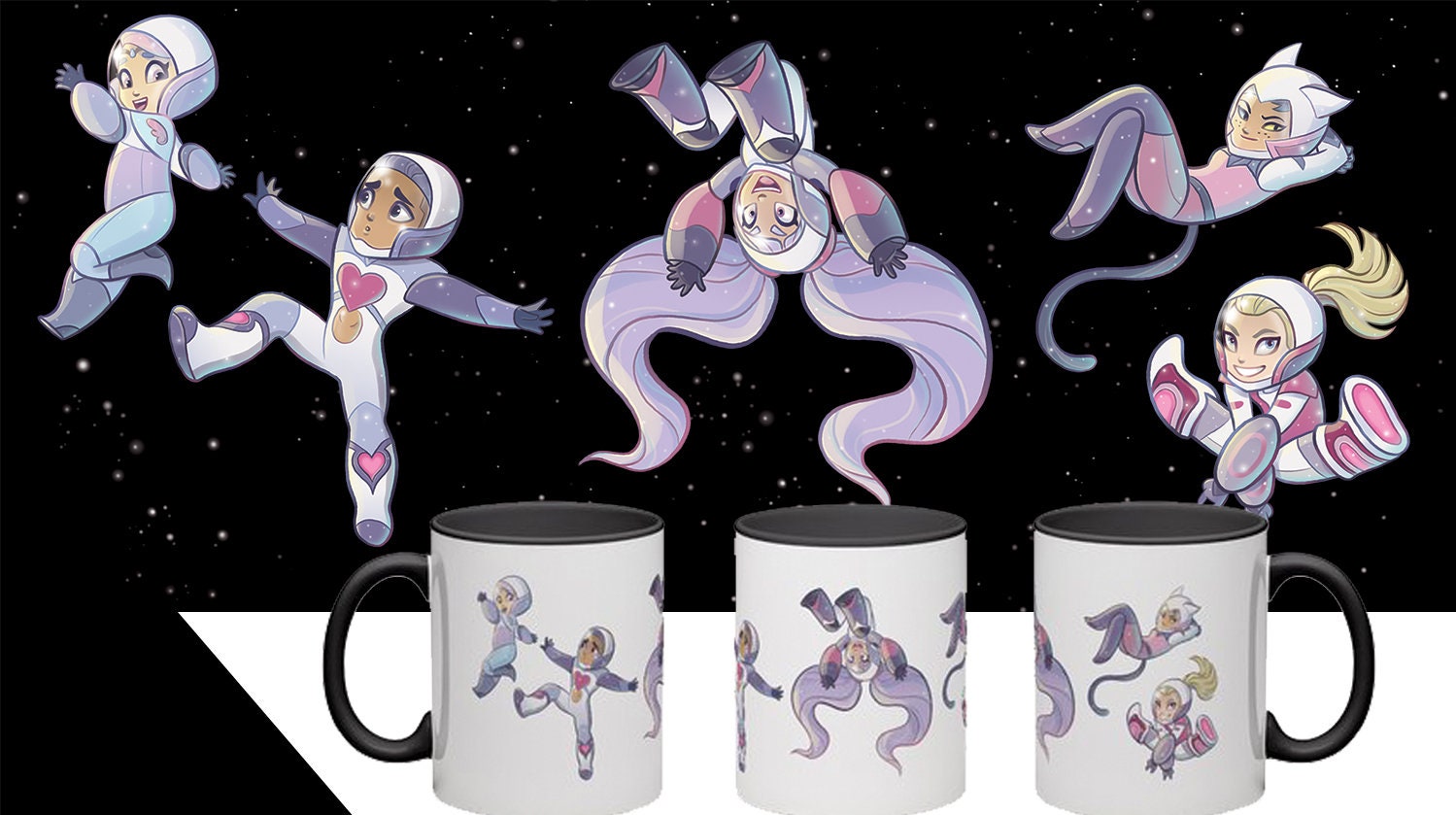She-ra Space Squad Mug Chibi Glimmer Bow Entrapta Catra | Etsy