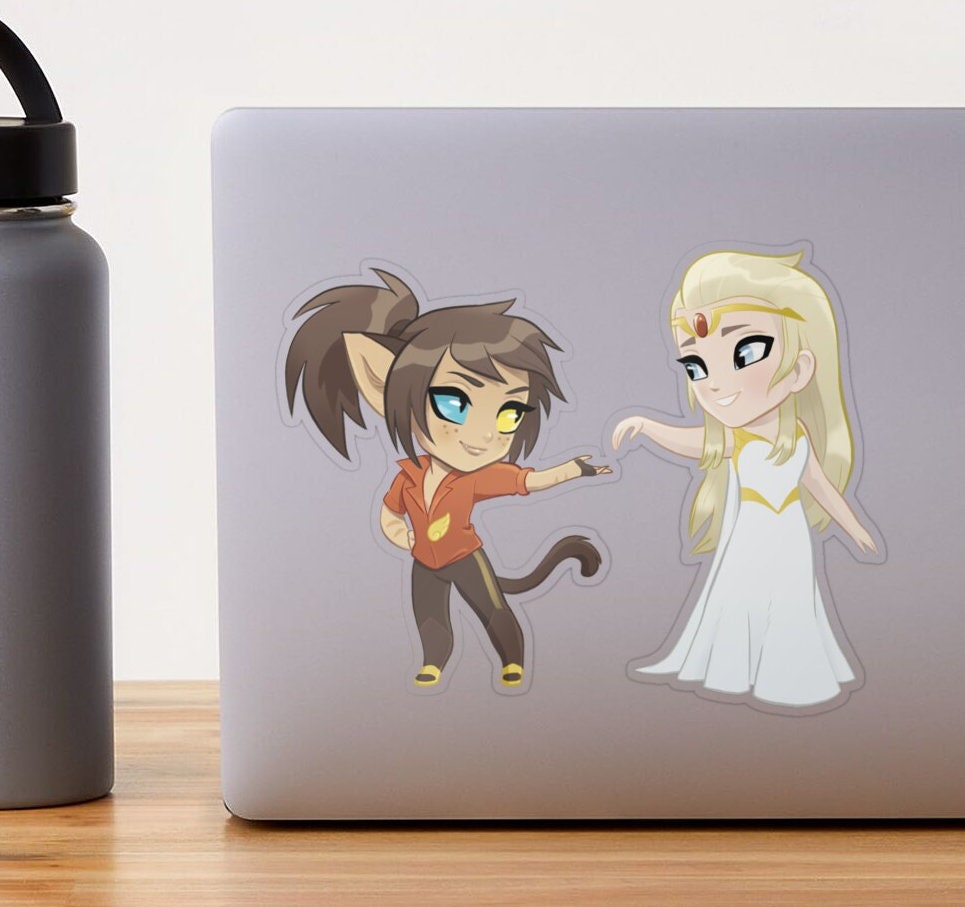 Chibi Catradora Wish Sticker Catra and Adora Dancing at - Etsy