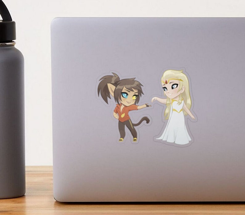 Chibi Catradora Wish Sticker Catra and Adora Dancing at - Etsy