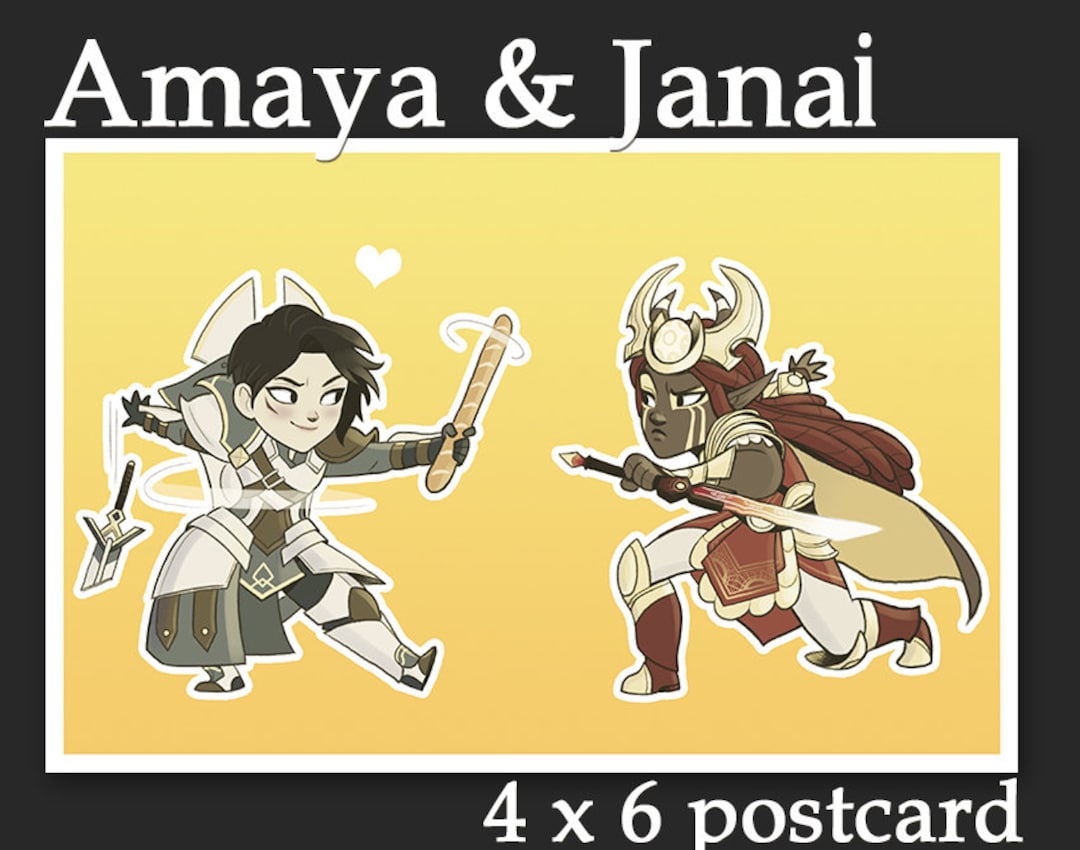 Amaya & Janai Postcard - the Dragon Prince - Etsy