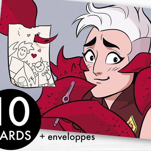 Set of 10 Cards Scorpia the Artist - Etsy