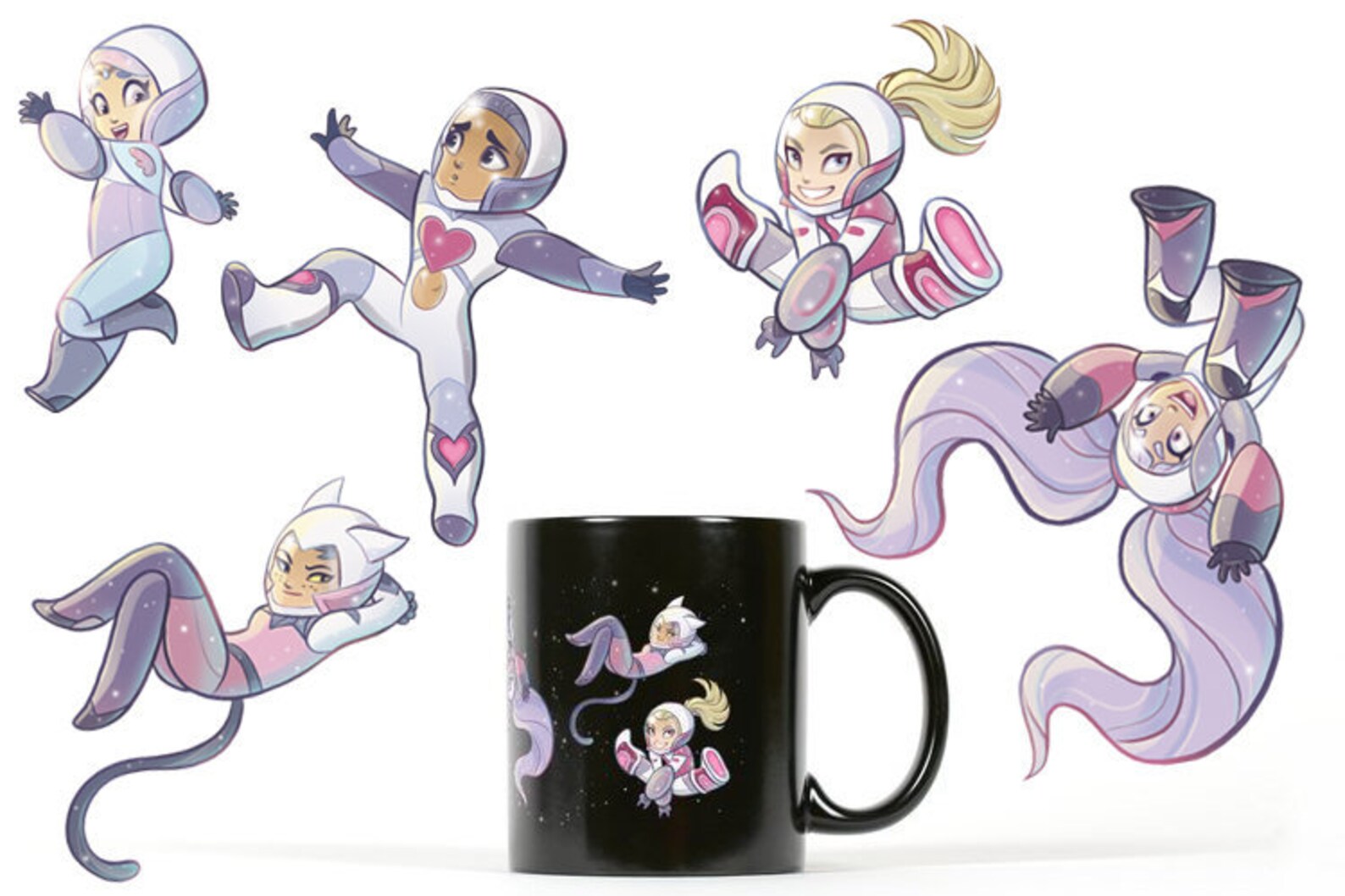 She-ra Space Squad Mug Chibi Glimmer Bow Entrapta Catra - Etsy