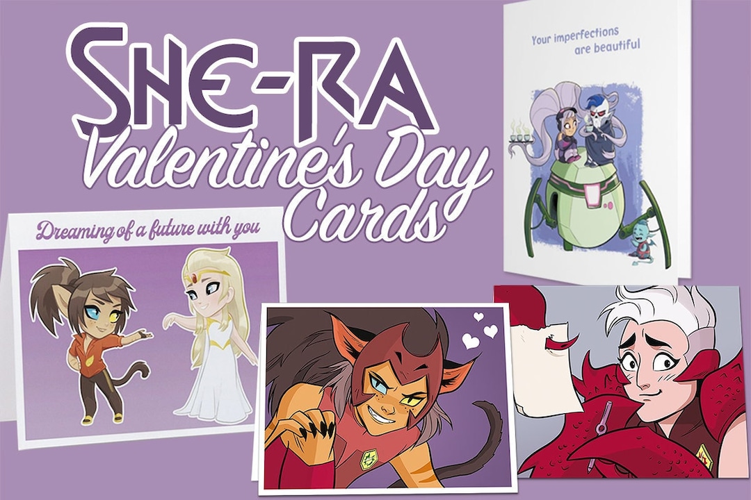 She-ra Valentine's Day Cards Choice Of: Catra Catradora Entrapta ...