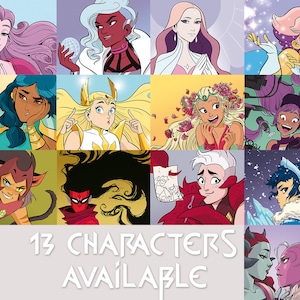 She-ra Portrait Prints - She-ra, Glimmer, Entrapta, Scorpia, Catra ...