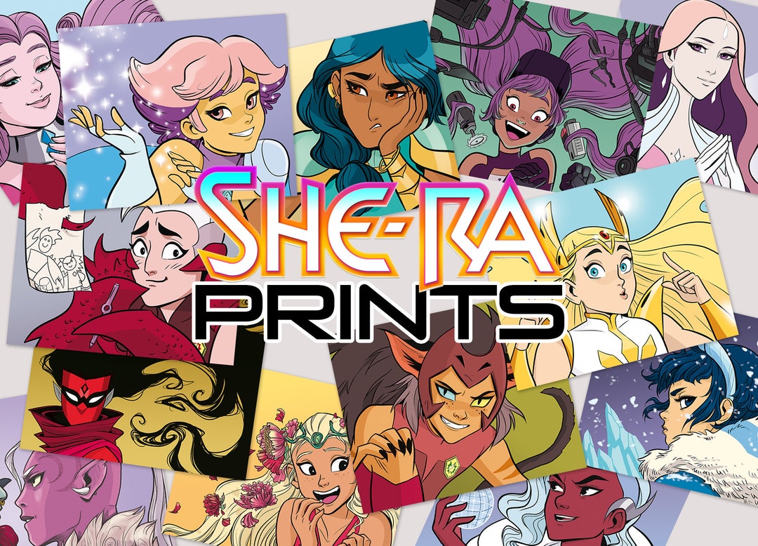 She-ra Portrait Prints - She-ra, Glimmer, Entrapta, Scorpia, Catra ...