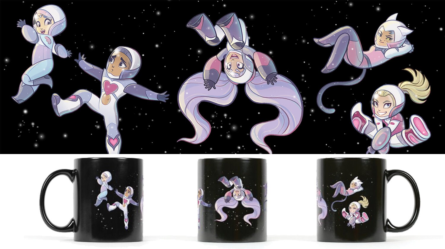 She-ra Space Squad Mug Chibi Glimmer Bow Entrapta Catra | Etsy