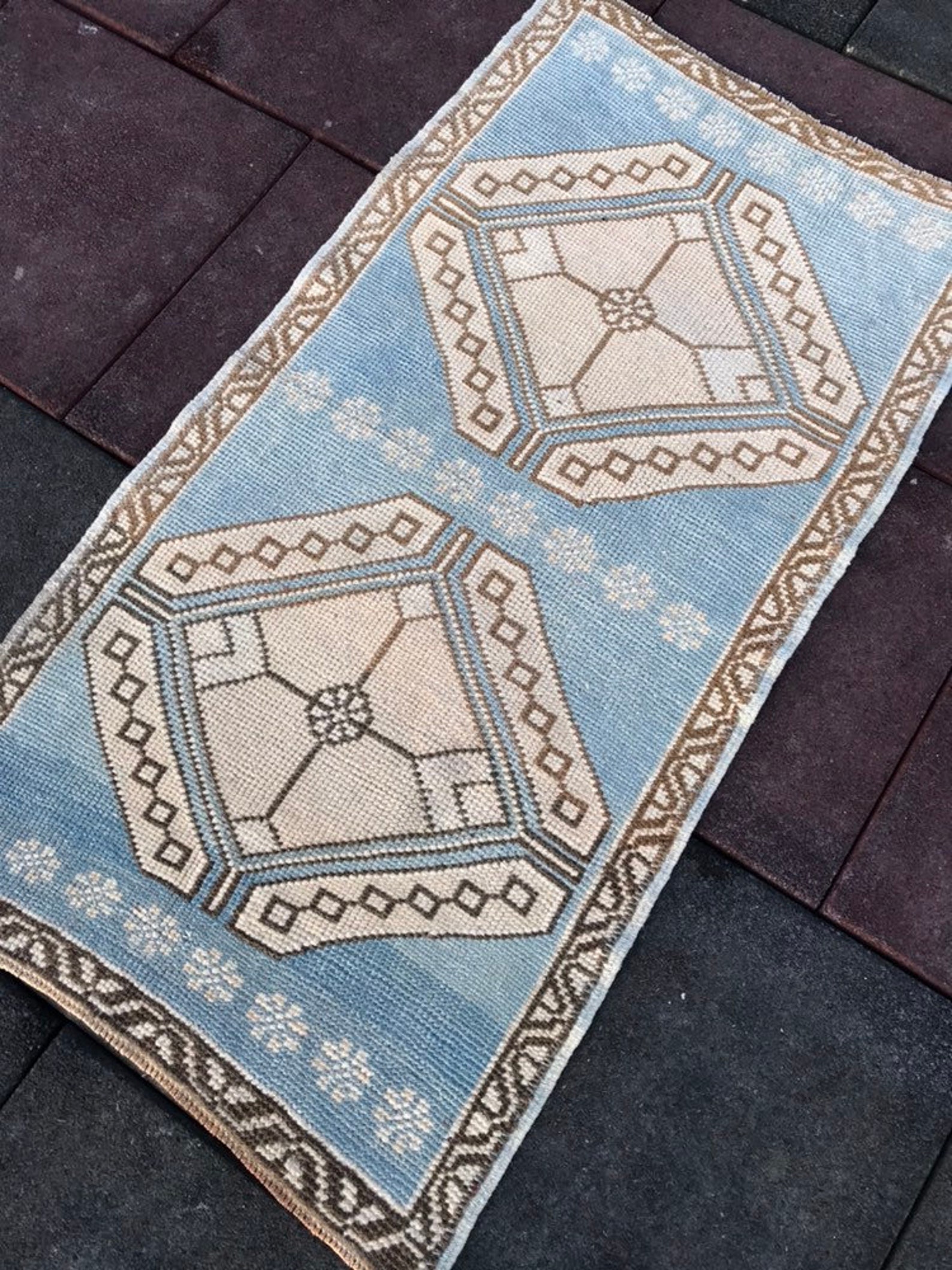 Herki Pastel Runner Rug Vintage Runner Rug Qushak Runner Rug - Etsy