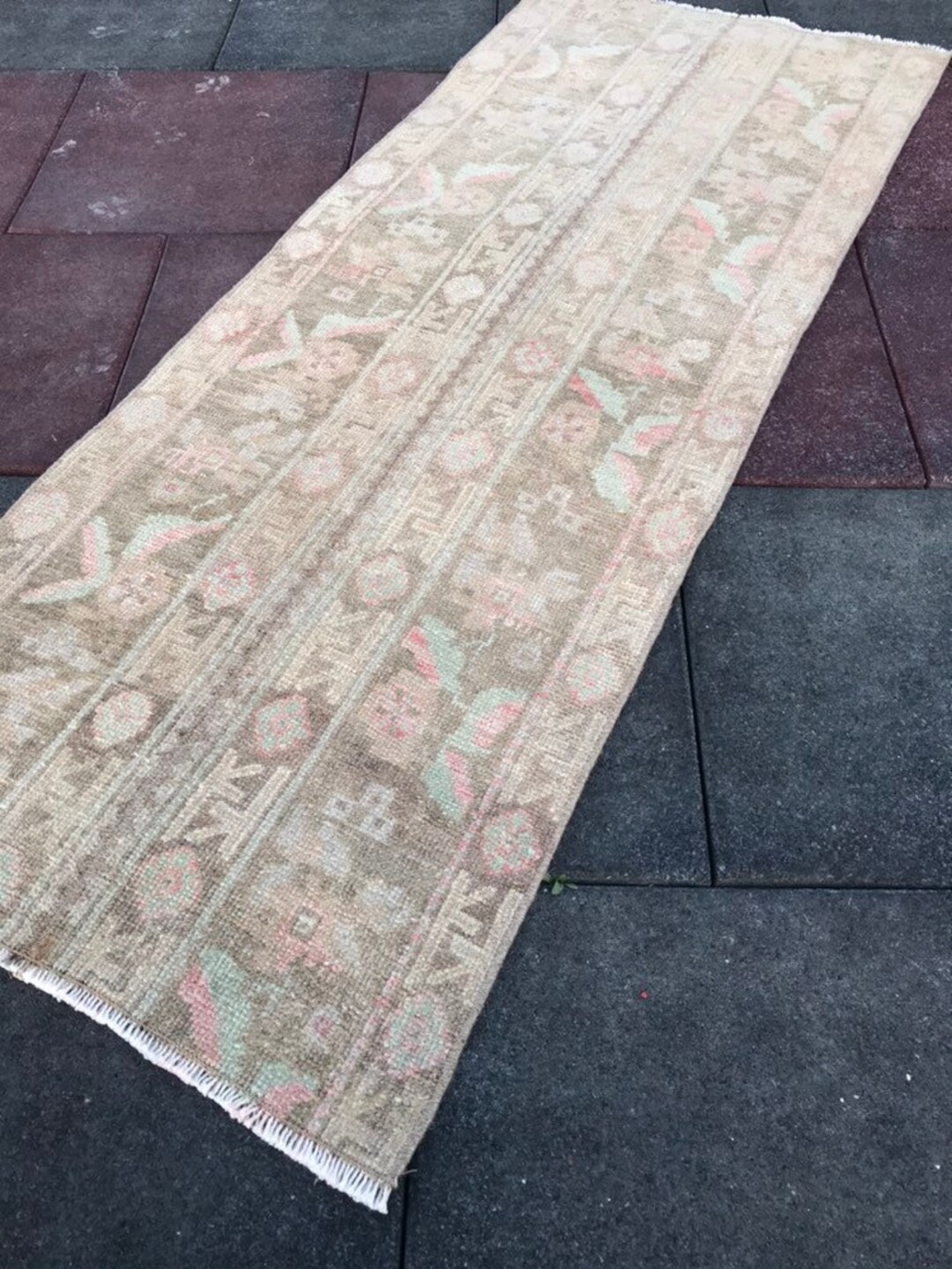 Mini Runner Rug Runner Rug Vintage Runner Rug Qushak Runner Rug Turkish ...