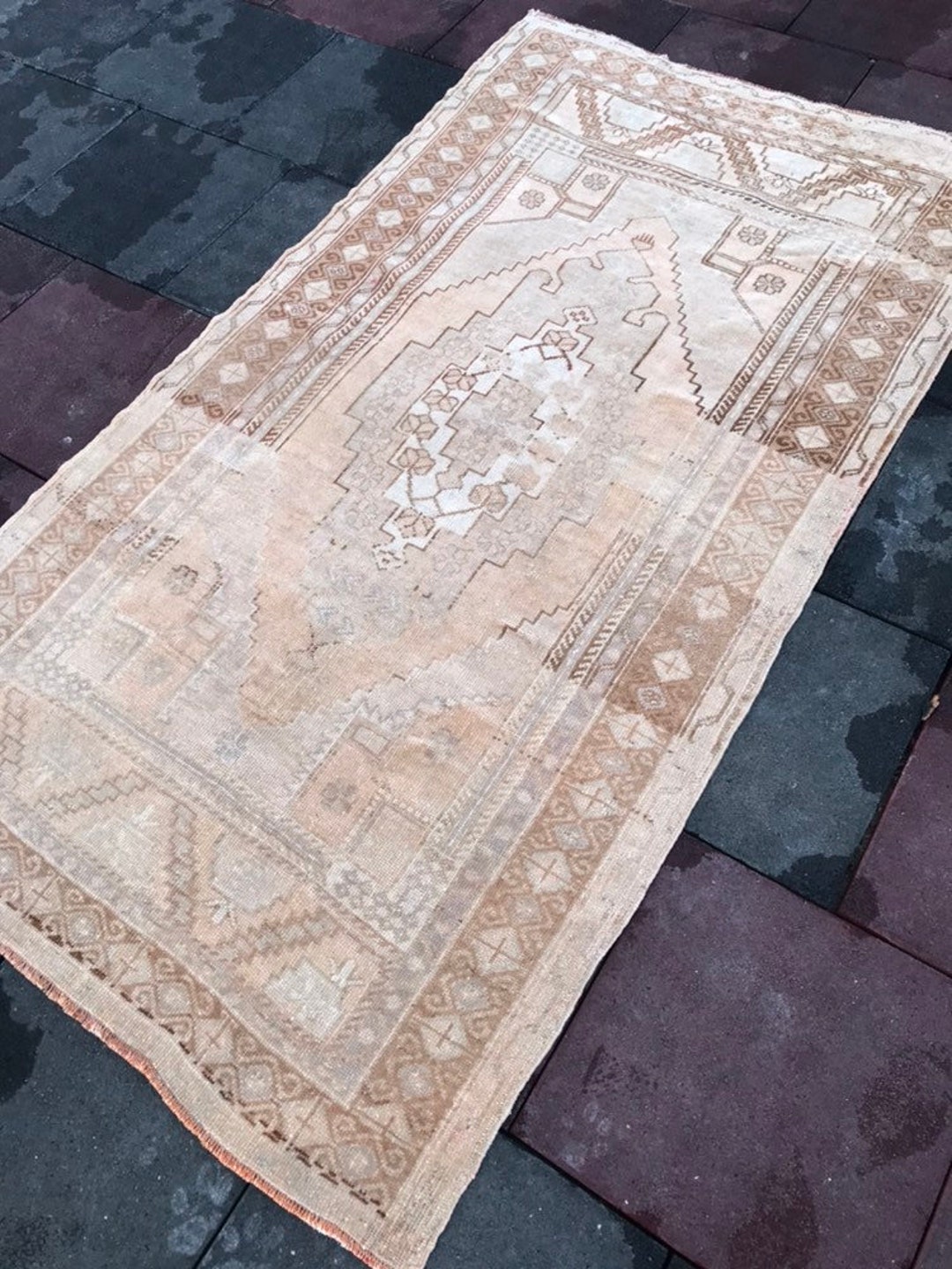 Pastel Runner Rug Vintage Runner Rug Qushak Runner Rug Turkish Runner 6 ...
