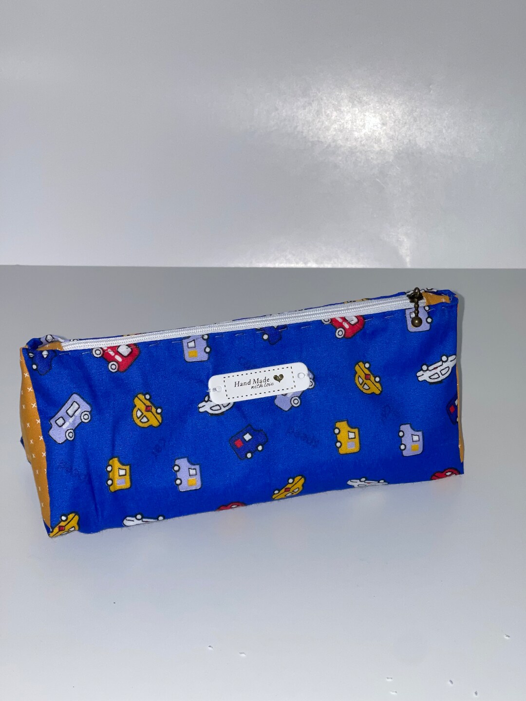 Triangle Pouch Handmade Fabric Pencil Box: Large Zippered Pen Case - Etsy
