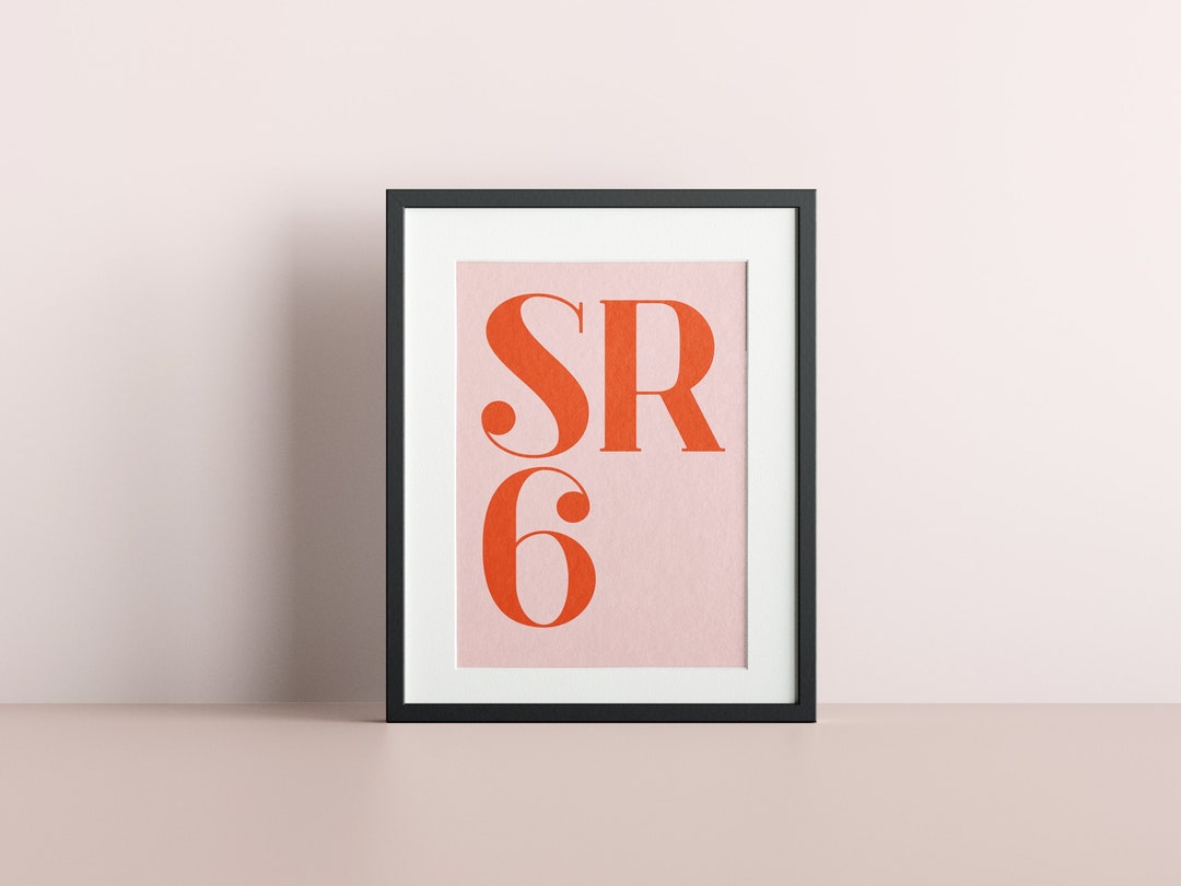 Customisable Postcode Print. Available in A4 and A5. Home Decor Wall ...