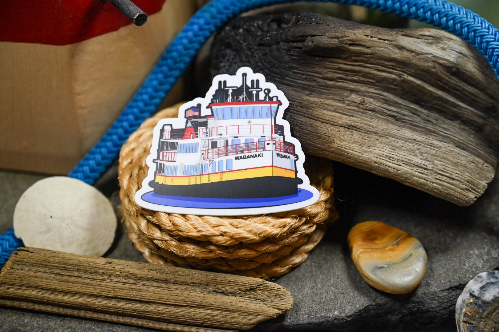 Casco Bay Ferry - Wabanaki - Portland, Maine Die Cut Vinyl Sticker ...