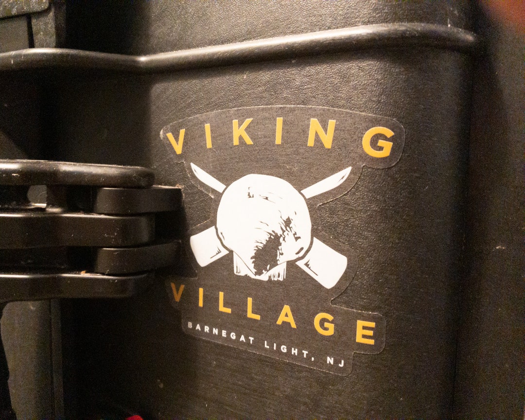 Viking Village - LBI, NJ - Die Cut Clear Vinyl Sticker. Bumper Sticker ...