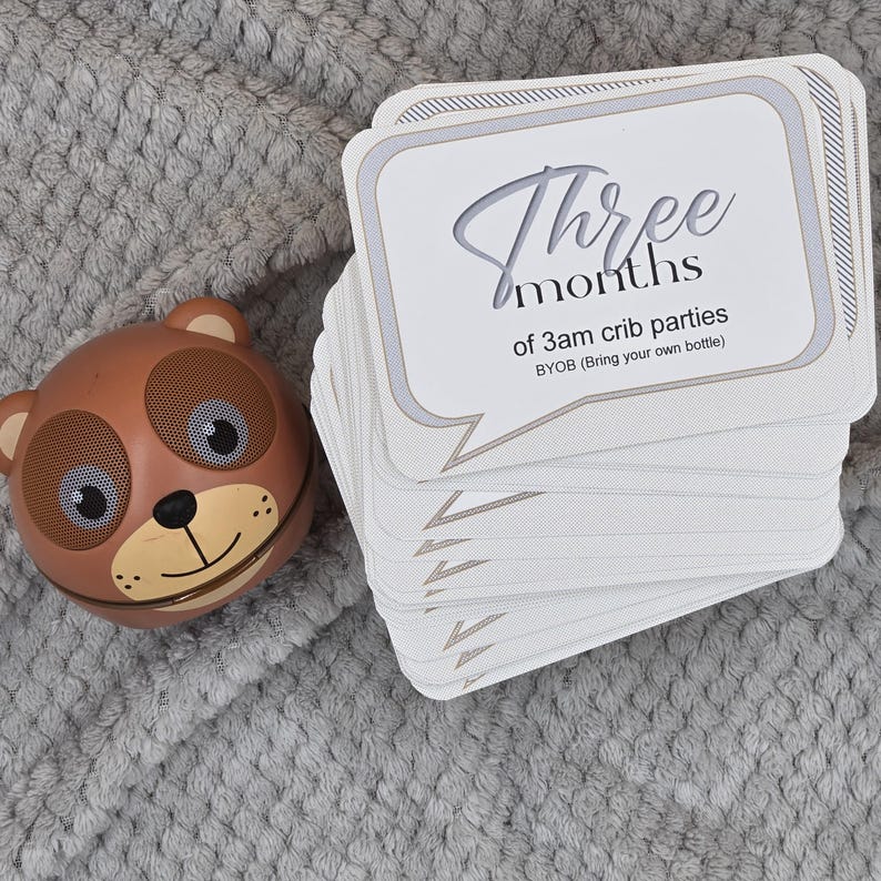 Sassy and Funny Baby Milestone Cards, Minimalist Design, Funny Baby ...