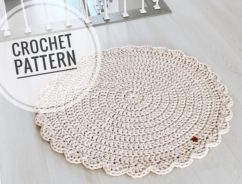 Round Crochet Rug Pattern Knitting Rug Pattern - Etsy