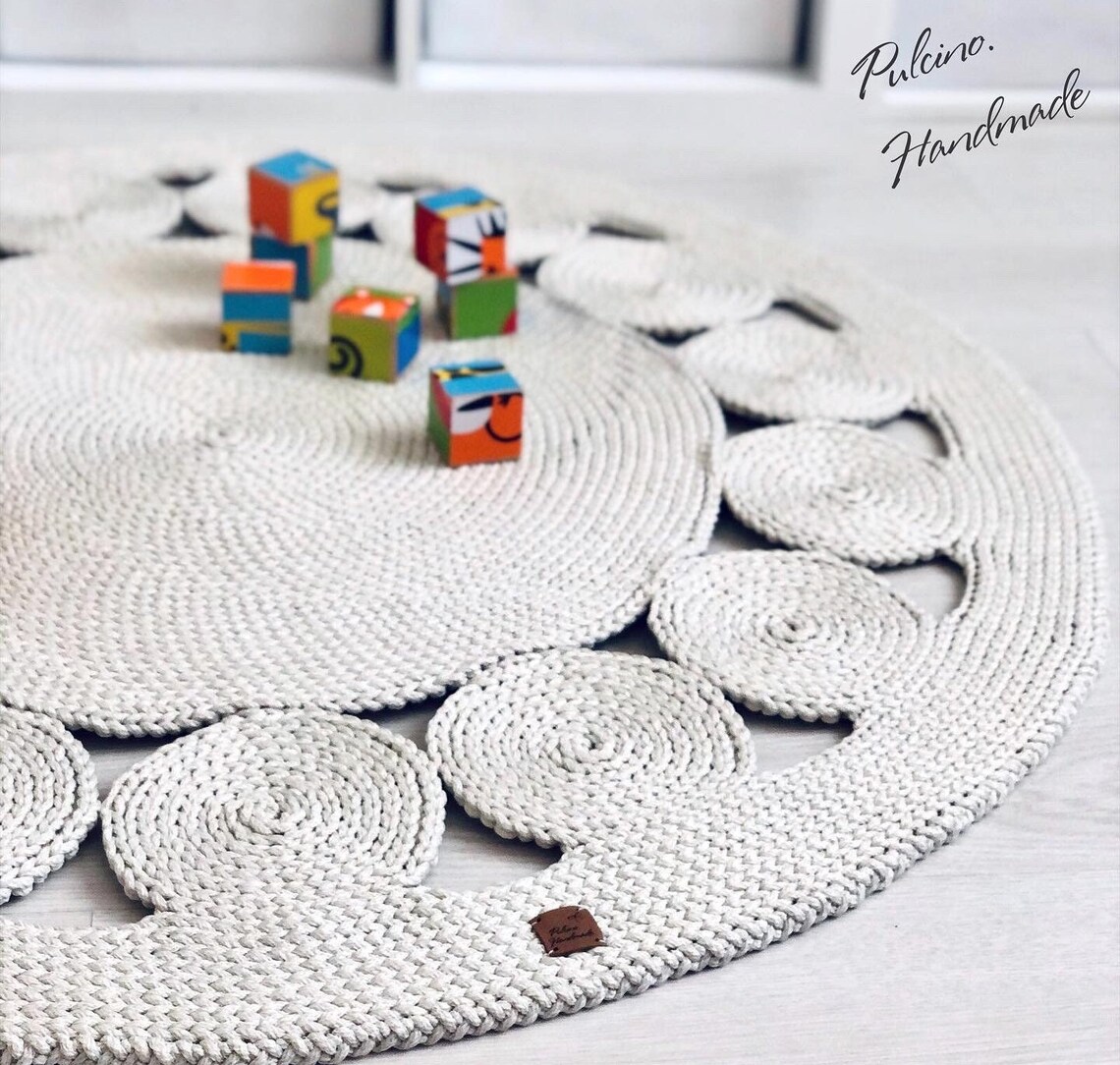 Area Crochet Rug Pattern Round Crochet Rug Pdf Tutorial - Etsy