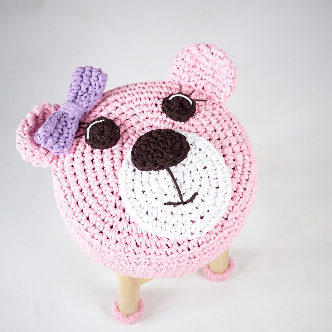 Animal Stool Crochet Pattern, Gehäkelte Hocker, Crochet Diy Nursery ...