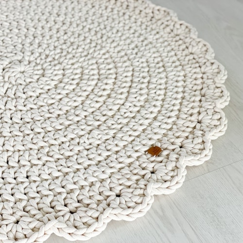 Round Rug Crochet Pattern Crochet Rug Pattern Crochet Round - Etsy
