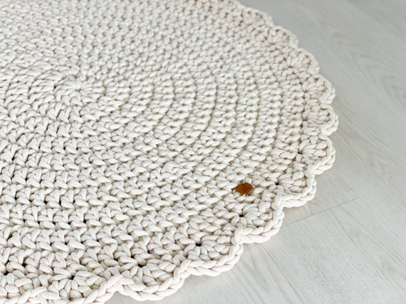 Round Crochet Rug Pattern Knitting Rug Pattern - Etsy