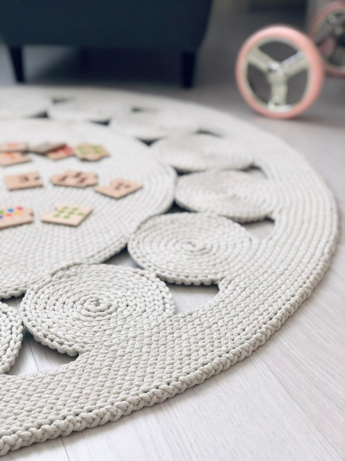 Area Crochet Rug Pattern Round Crochet Rug Pdf Tutorial - Etsy