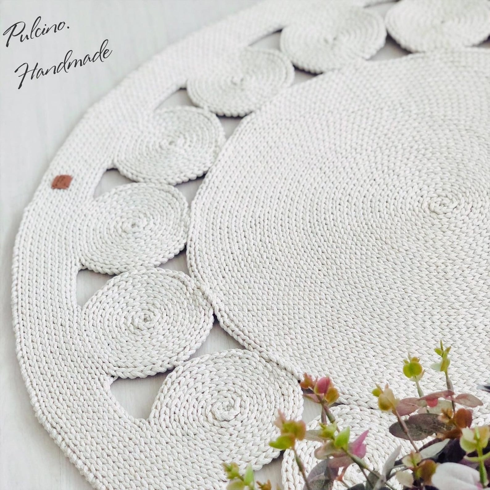 Area Crochet Rug Pattern, Round Crochet Rug Pdf Tutorial, Crochet Home ...
