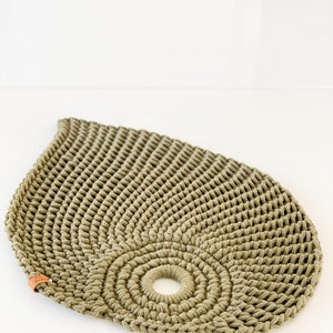 Set of 6 Crochet Placemats Leaf Shape Placemats, Crochet Coasters, Set ...