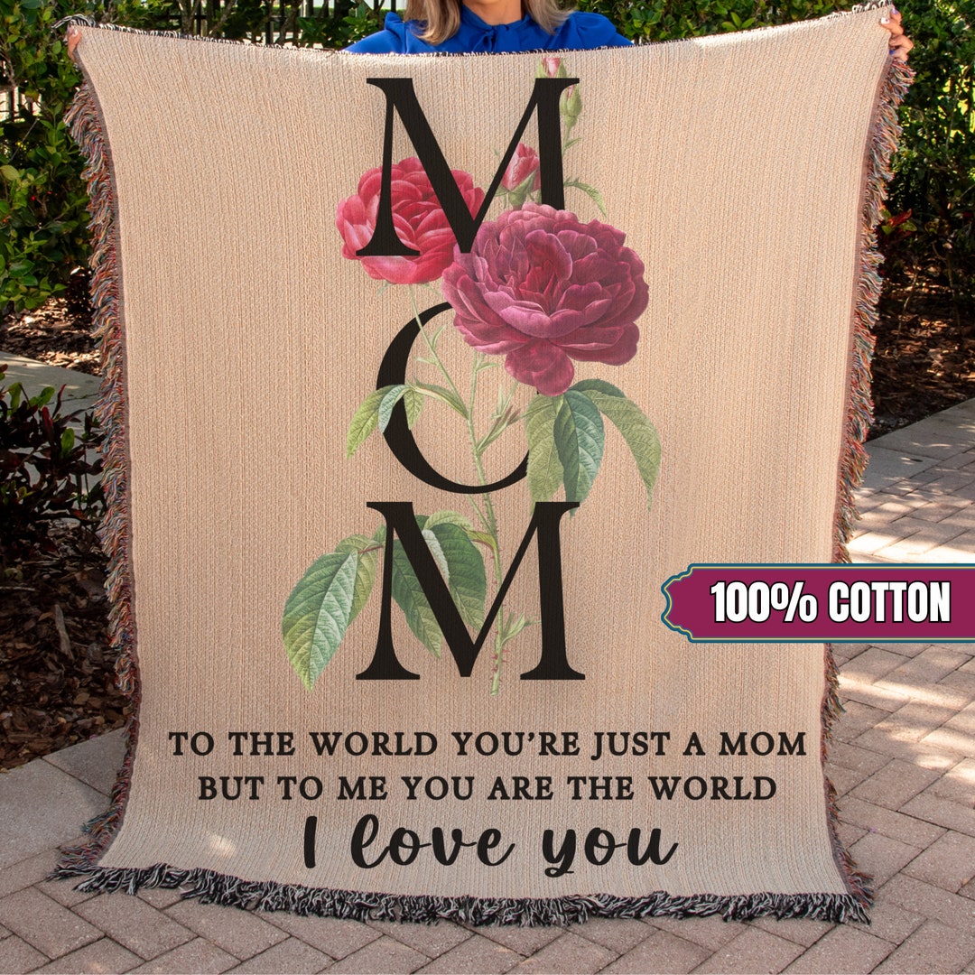 Custom Mom Blanket, Mothers Day, Gift for Mom, Woven Blanket, Home ...