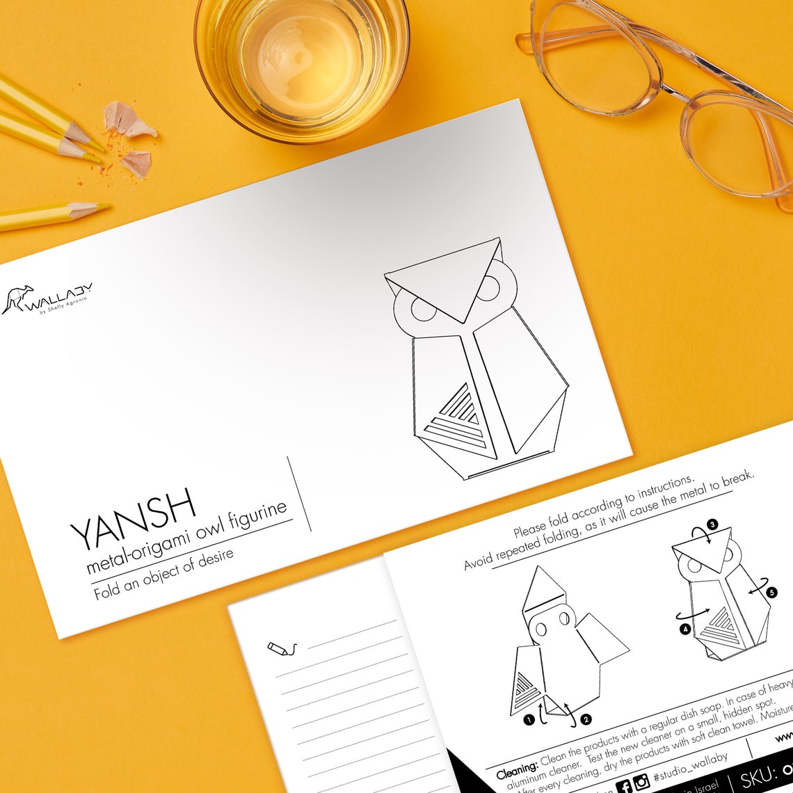 Geometric Modern Desk Accessories Set Memo Block Holder and - Etsy