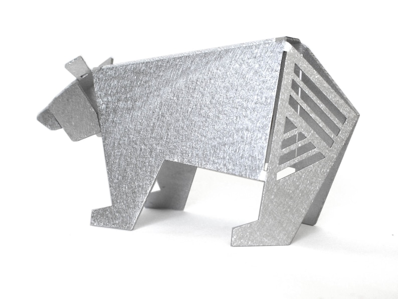 Bear Sculpture | Modern Bear Statue | Geometric Figurine | Desktop ...