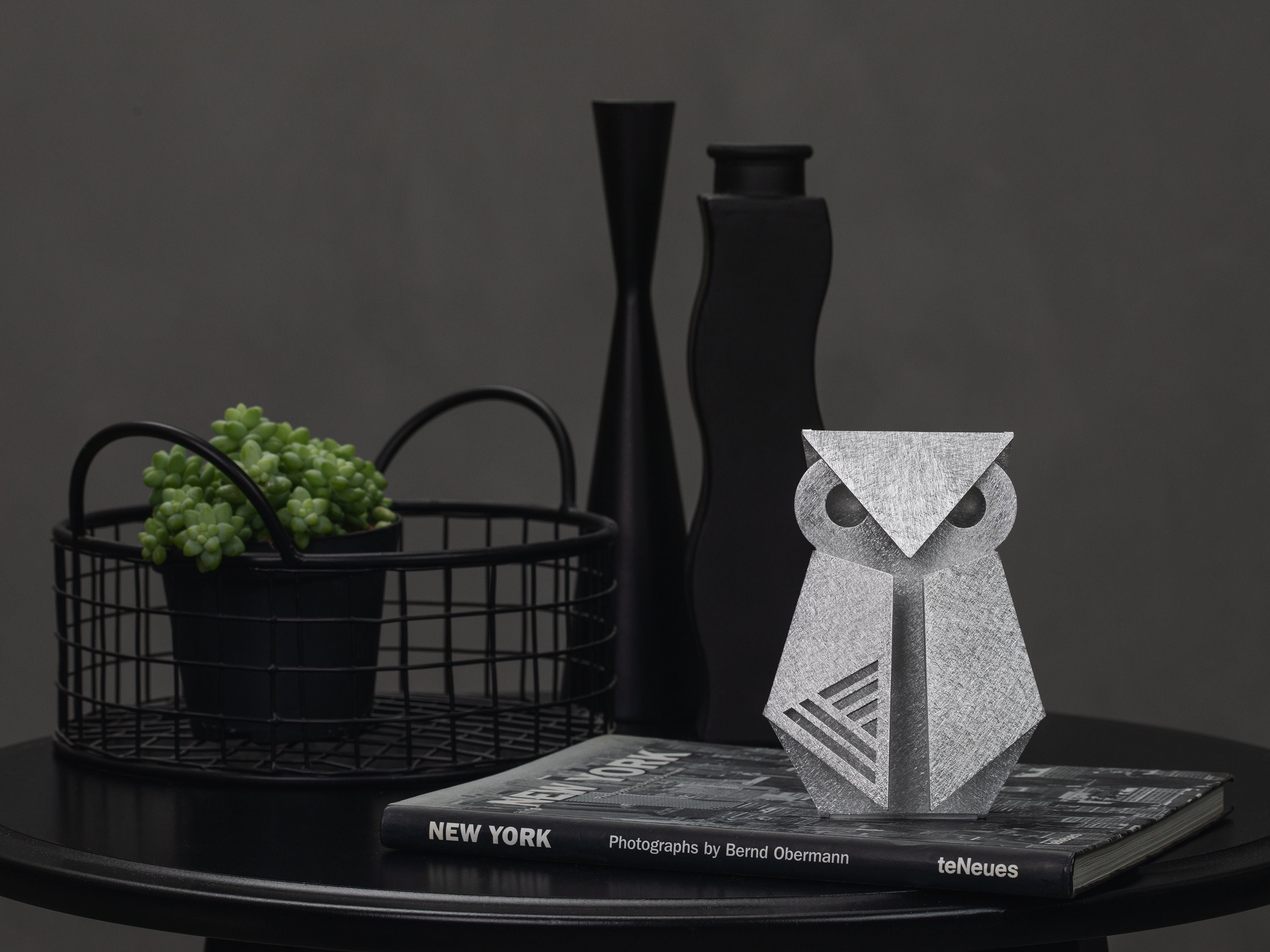 Geometric Modern Desk Accessories Set Memo Block Holder and Owl ...