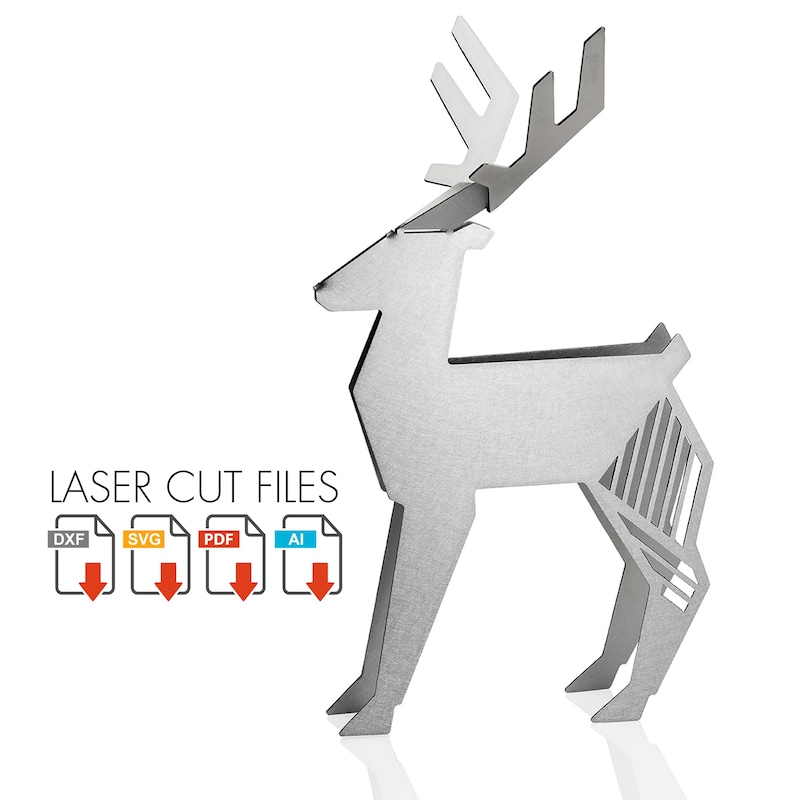 Template for 3d Deer - Etsy