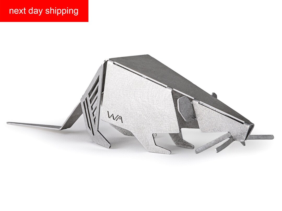 Geometric Metal Origami Rat Mouse Artwork Sculpture - Etsy