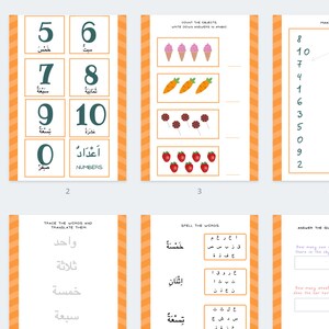 Numbers, Colours, Shapes IN ARABIC - Etsy