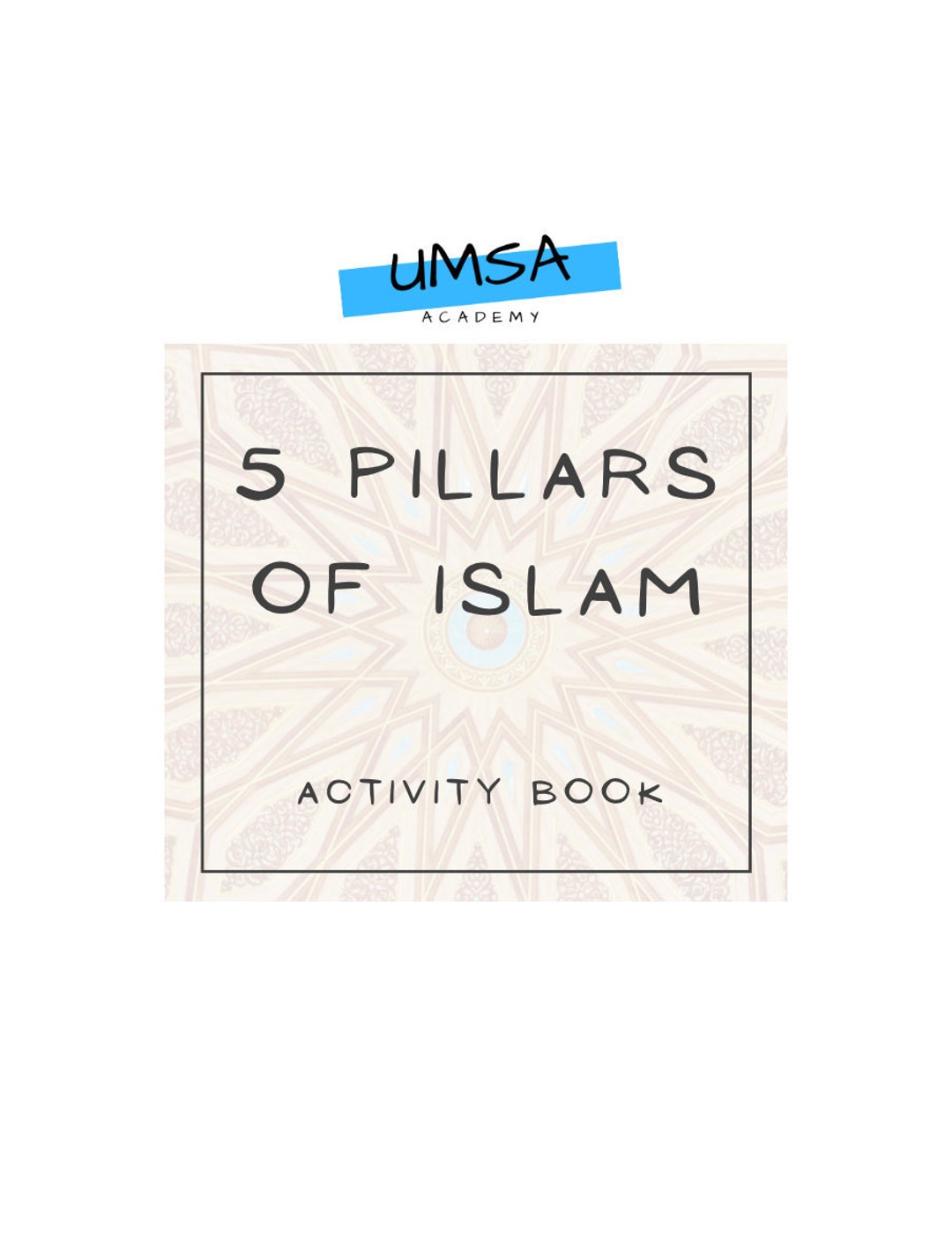 5 Pillars of Islam Activity Book - Etsy