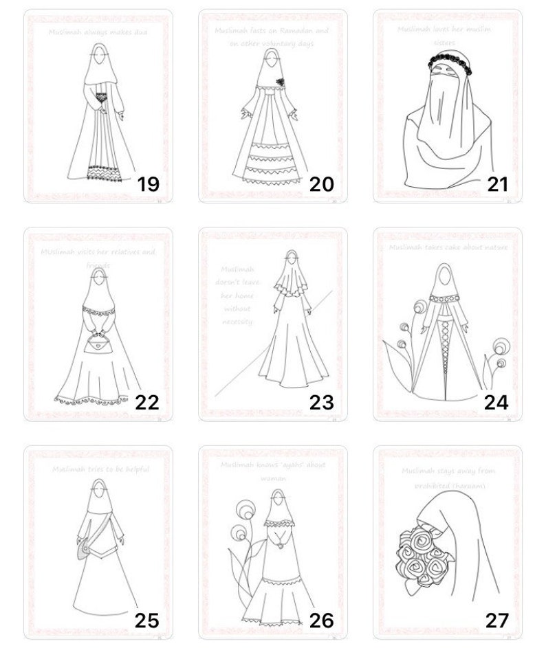 Little Muslimah40 Pages Printable Colouring Book - Etsy