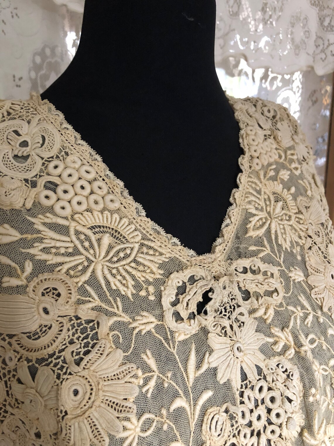 Antique Clones Irish Crochet Lace Bodice Top - Etsy