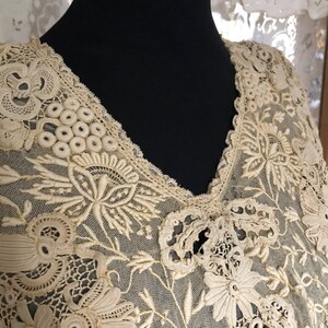 Antique Clones Irish Crochet Lace Bodice Top - Etsy