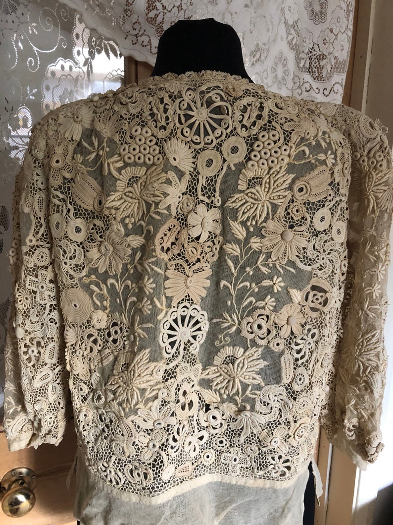 Antique Clones Irish Crochet Lace Bodice Top - Etsy