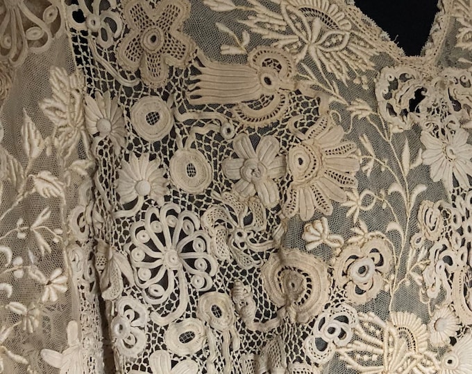 Antique Clones Irish Crochet Lace Bodice Top - Etsy