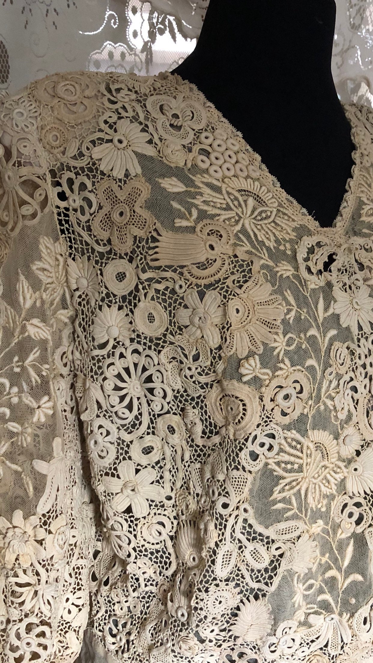 Antique Clones Irish Crochet Lace Bodice Top - Etsy