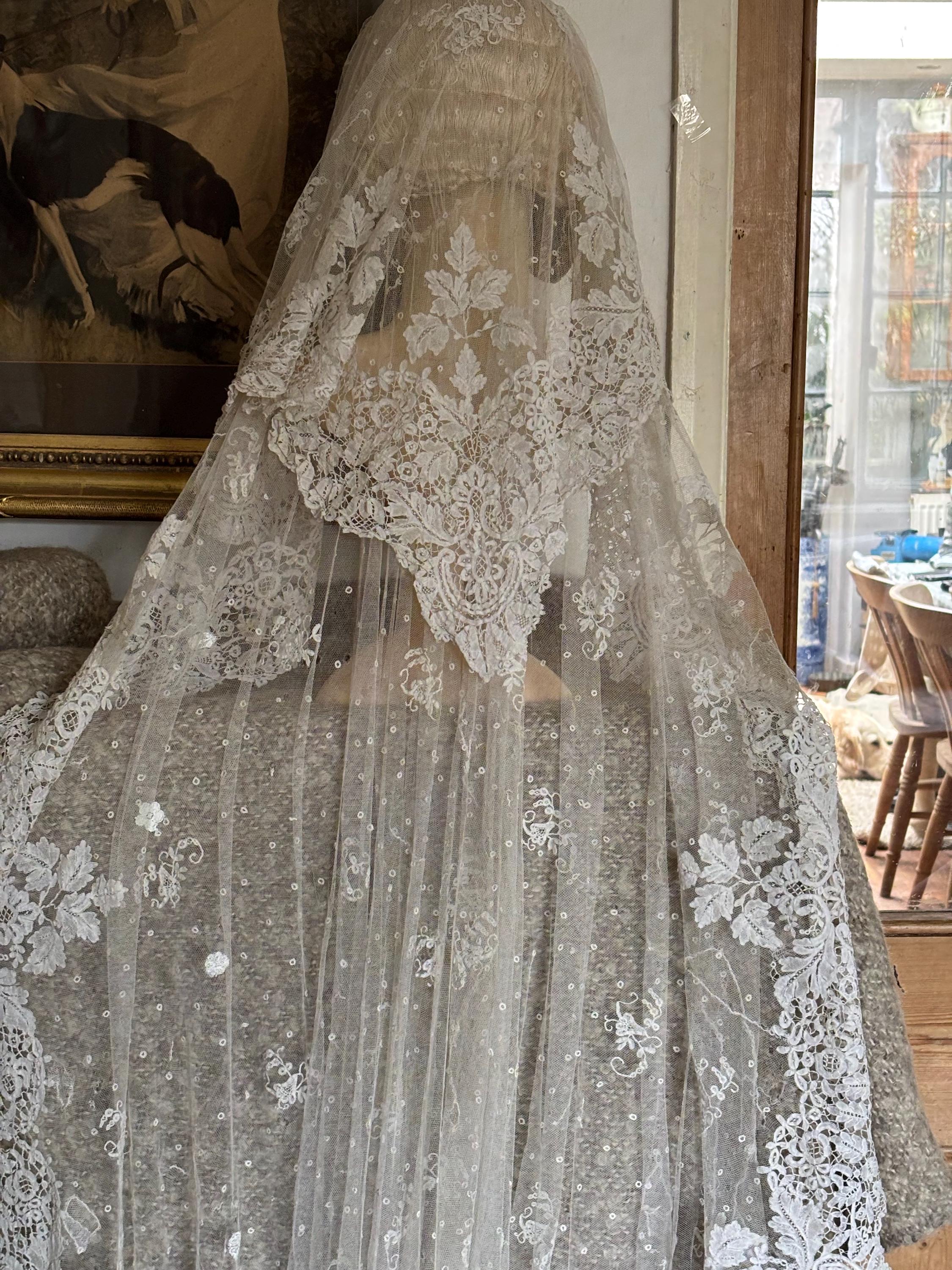 Antique Honiton Lace Wedding Veil - Etsy