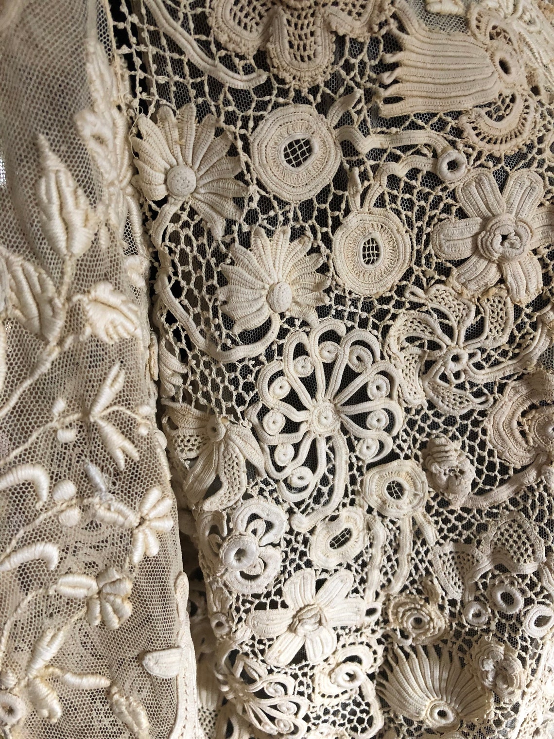 Antique Clones Irish Crochet Lace Bodice Top - Etsy