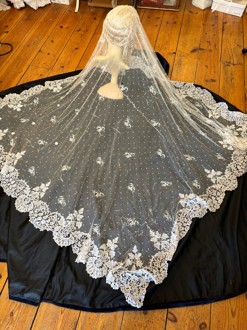 Antique Honiton Lace Wedding Veil - Etsy
